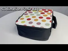 Borsa da picnic portatile da esterno in neoprene con sublimazione isolante, borse per il pranzo personalizzate