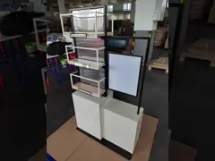 AT-0265 Display Shelves with Wood Base Adjustabe Shelves for Stores 29.8