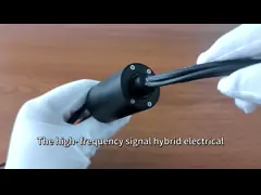 高周波ハイブリッドスリップリングとRG-179同軸ケーブル 15経路回路と信頼性の高い信号伝送のための0-200rpm速度