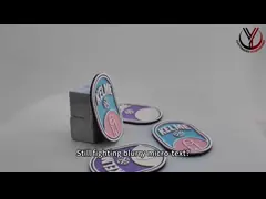 China 0.2mm Logo Silicone Clothing Labels Printed On Black Polyester Cloth for sale