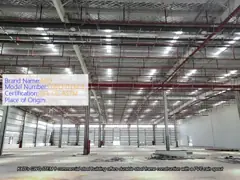 China Customizable Prefabricated Steel Building with Flat Roof and Glass Window Options for Industrial Applications for sale