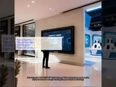 55 Inch Low Energy Consumption & Anti-Glare   Wall-Mounted Digital Signage   Remote Control  Space-Saving