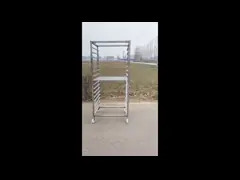 China SS304 Bakery Cooling Rack Trolley 20 Tiers Bakery Oven Trolley for sale
