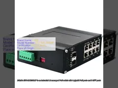 Industrial L2 Managed PoE Switch 8 Port 10/100/1000T 802.3at To 2 Port 1000X SFP