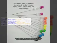 China 304 Stainless Steel Trocar Needle Biopsy Needle Customizable Size Color for sale