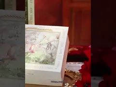 China Luxury Gift Bag Premium Illustration Packaging Natural Jute Handle Valentines Day Special Occasion Gift Bag for sale