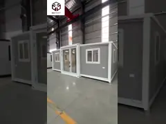 China Foldable 20ft Modular Container House With Bending Parts 2.0mm Top Beam 80*100*2.5mm Square Tube And 0.60KN/M² Wind Resistance for sale