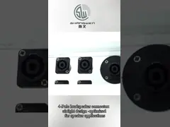 Four-Pole Round Terminal Loudspeaker Connector Plastic Male Socket Metal Insert Female Speaker Jack 4 Pin Circular Connector