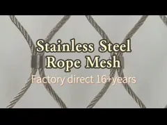 China 7x19 Stainless Steel Wire Rope Mesh with 25mm Width and 150mm Height for Stairway Balustrades for sale