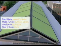 China Rectangular Sunroom Canopy  Outdoor Aluminum Alloy Rain Shelter Eaves Home Use Electric Sliding Dual-Track Retractable Sunshade for sale