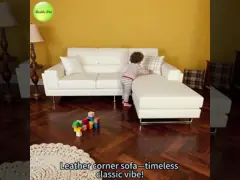 1218  Leather Corner Sofa: Timeless Style, Easy - Clean Fabric – Perfect for Playful, Colorful Inter