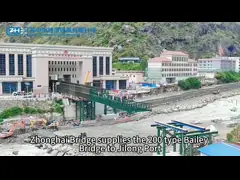 China Constrcution Steel Bridge Temporary Steel Truss Bridge Steel Deck / Concrete Deck for sale