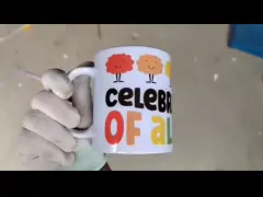 Custom Blank Sublimation Ceramic Mug Rim Colored 11oz Sturdy  Design