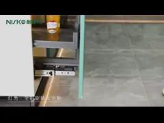 180° Rotante Aluminio Pull Out Pantry Unit Grigio Per Cucina