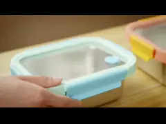 China Food-Grade Stainless Steel Food Storage Container with Airtight Tempered Glass Lid for Meal Prep for sale