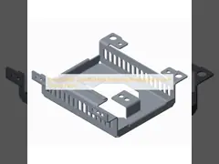 China Grey Powder Coating Metal Stamping Bending Parts Laser Cutting Parts for sale