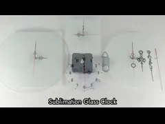 20cm 30cm Rotondo Sublimazione vetro orologio vuoti rivestito orologio fotorame