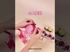 Floral Wedding Favor Box Premium Candy Packaging Ribbon Tied Elegant Gift Boxes