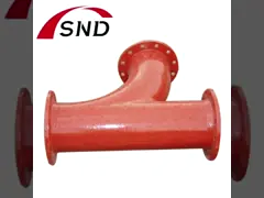Cast iron flange Y-type tee pipe fittings