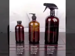 China Amber Cosmetic Spray Bottle 50ml 100ml with UV Protection Glass and Spray Nozzle for Skincare Products for sale