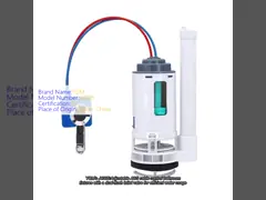 Adjustable ABS cable control bathroom fixtures with dual-flush toilet valve