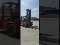 China Used Heli 10 Ton Forklift Lsuzu Engine  TCM Fd100 Forklift Japanese Engine Cheap Toyota Mitsubishi Forklift 10t With Cab for sale