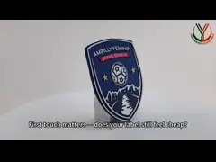 China 3D Football Team Patches Nylon Custom Clothing Patch High Density for sale