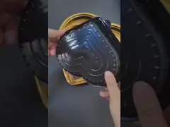 Customized heart shaped black gold bottom fruit container with transparent lid vacuum formed plastic PET packaging for disposable chocolate candy boxes for supermarkets