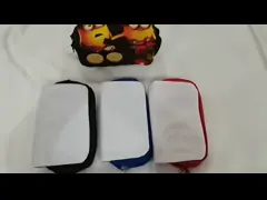 Double Layer Sublimation Pencil Case Blank DIY Custom Polyester Sublimation Makeup Bag For Women