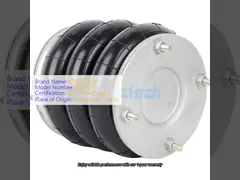 Convoluted Air Spring Assembly Dunlop Springride SP2863 for Pickling Tank Driver