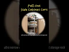 China Layered Pull Out Basket + Anti Drop Gap Trolley / Gap Kitchen Storage Rack 4layers for sale