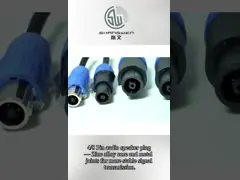 4-Pin Female Speaker Connector Glass Reinforced Alloy Nylon Housing with 3P Male for 6-15mm Cable Copper LED Wire Connections