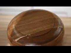 IKOO Large Acacia Wood Salad Bowl Set with Spoon, Fork