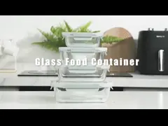 airtight glass food container with lid
