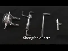 China Fused Silicon Science Lab Glassware Quartz Graham Condenser 99.9% SiO2 Content Anti Corrosion for sale