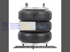Dunlop 10''×3 Series Rubber Air Bellows Cross SP1539 Triple Convoluted Air Spring