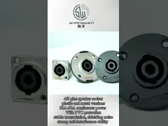 IP65 4-Pin Female Speaker Connector Glass Reinforced Alloy Nylon Housing with 3P Male for 6-15mm Cable Copper Rated Current 30A
