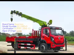 China New 2025 Zoomlion 8 Tons Truck Mounted Crane with Yuchai 240hp Engine and Dongfeng X1 Chassis for sale