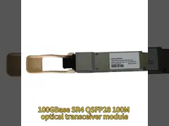 China HZTQ100SR4 100G QSFP28 SR4 Optical Transceiver Module with MPO-12 Connector for OM4 Multimode Fiber 100Gbps Data Transmission for sale