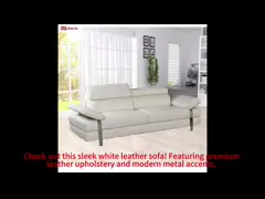 China Adjustable 80 Inch Leather Sofa Love Seat High Resilience Sponge Breathable for sale