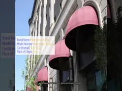 Cina Tenda da sole retrattile manuale a parete per finestra francese a mezza luna in vendita