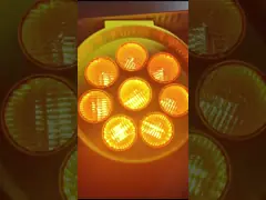 China 8pcs LED Flashing Saudi Arabic 390mm ROADSAFE Solar Sunflower Light Traffic Warning Light Yellow Traffic Sign Amber Light for sale