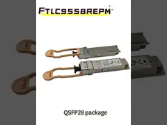 Finisar FTLC9558REPM 100G QSFP28 Optical Transceiver with 100m Distance and 103.1 Gb/s Data Rate