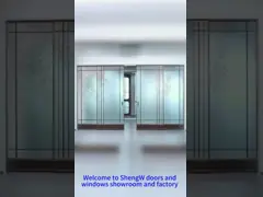 Minimalist double sliding door