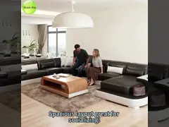 China Custom Reclining Leather Couch Sectional Lounge Set Modular Corner Sofa for sale