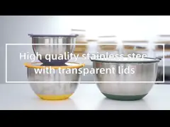 China Stainless Steel Nesting Salad Bowls with Visible Lids Non-Toxic & Heavy Duty, Airtight & Easy Clean for sale