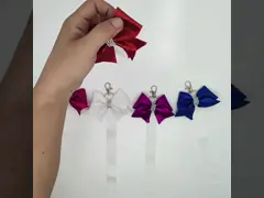 独創的な個別プレゼント プリタイド サブライメーション 空っぽ ボークノットキーリング 双面印刷リボン ローヤード DIY カラー 可愛い弓飾り