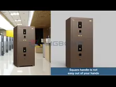 Fingerprint Lock Commercial Safe Box 3D Stereo Soft-Roll Leather Adjustable Shelves