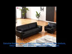 China Detachable Buckley Semi Aniline Leather Sofa Loveseat Rust Resistance Customized for sale