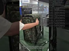 最新スタイル 12 バンド バックパック ジャマー アルミニウム合金ケース 対ドローンシステム 500MHz